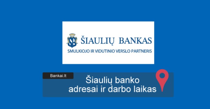 Artea banko skyrių adresai ir darbo laikas